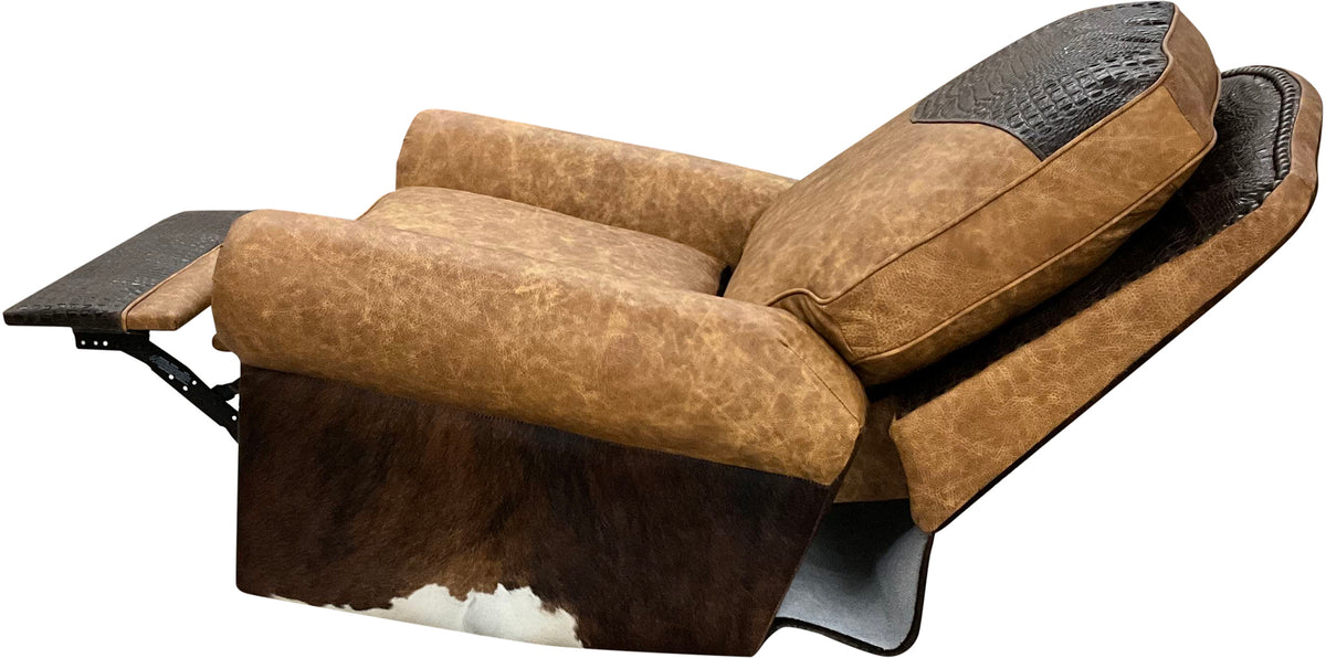 Camel Floral Swivel Glider Recliner – Santa Fe Ranch