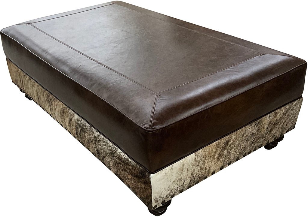 Dakota Cowhide Large Rectangle Storage Ottoman – Santa Fe Ranch
