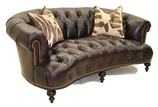 Elegant Presidential Leather Sofa Old Hickory Tannery